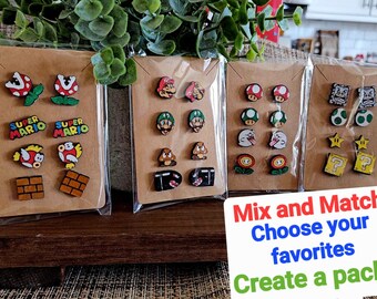 Super Mario Star Wood Stud Earrings - Etsy