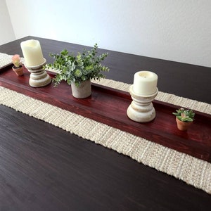 Rustic Long Wood Tray, Centerpiece, Serving, Home Decor, Dining Table ...