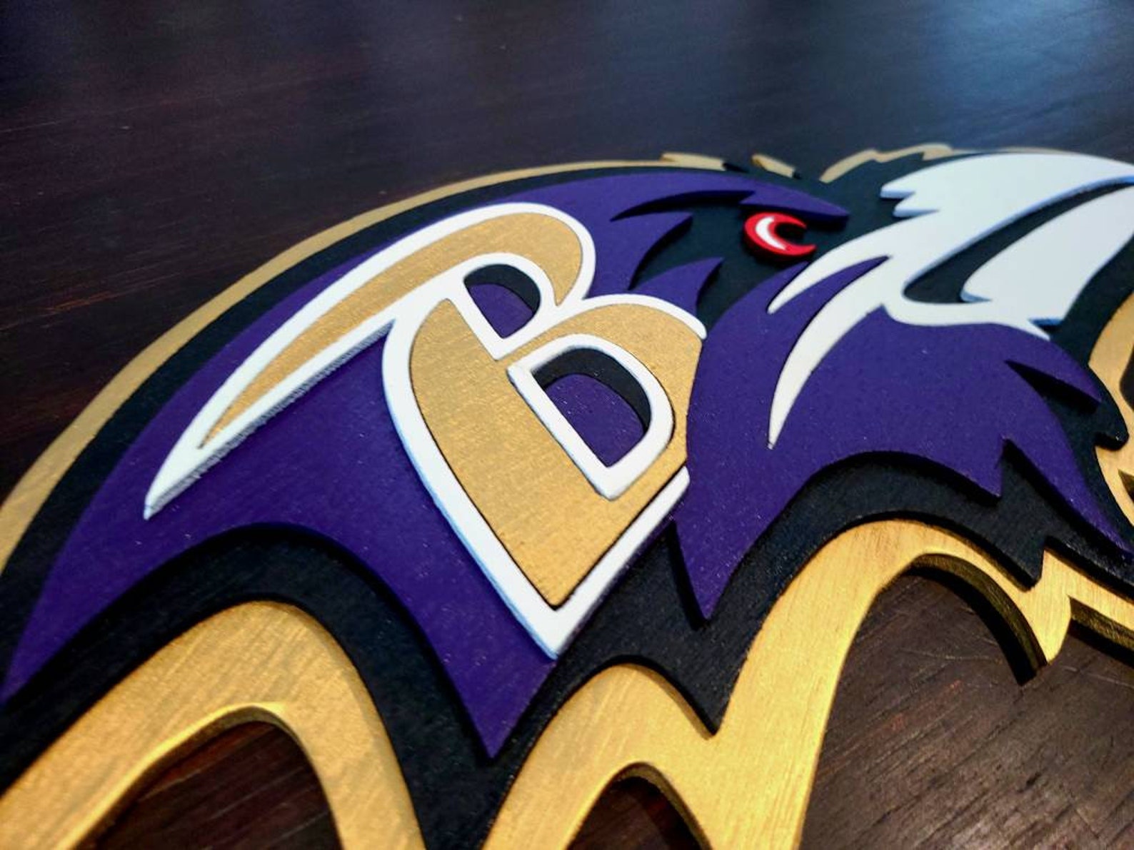 Baltimore Raven's Wood Sign 3D Football Sign Ravens - Etsy