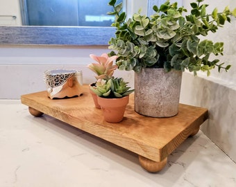 Farmhouse Table Riser Rustic Wood Tray - Etsy
