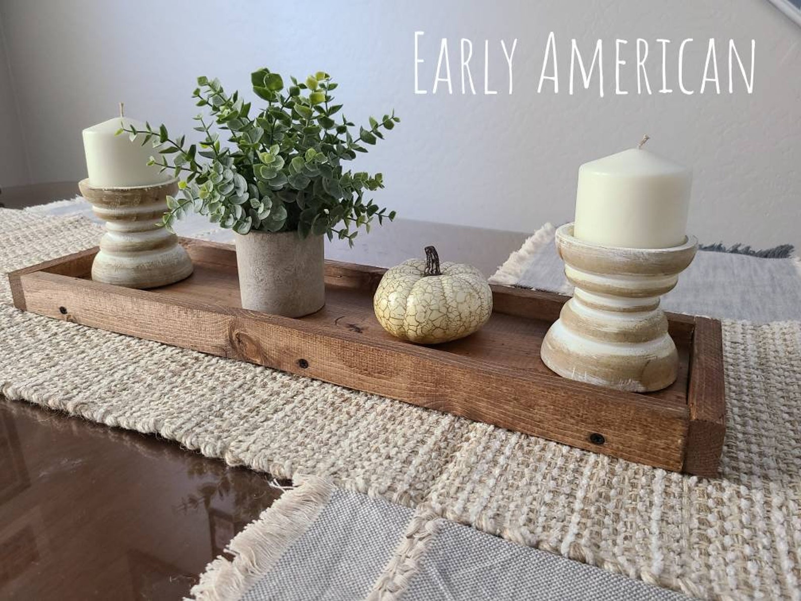 Rustic Long Wood Tray Centerpiece Serving Home Decor - Etsy