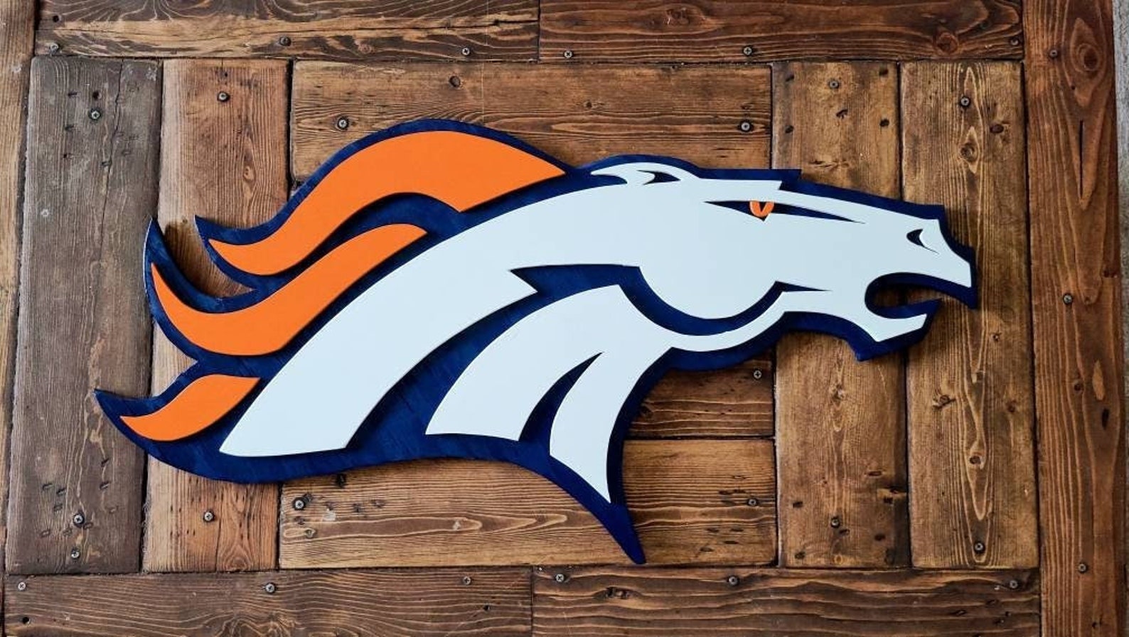 Denver Broncos Wood Sign 3D Broncos Football Sign - Etsy