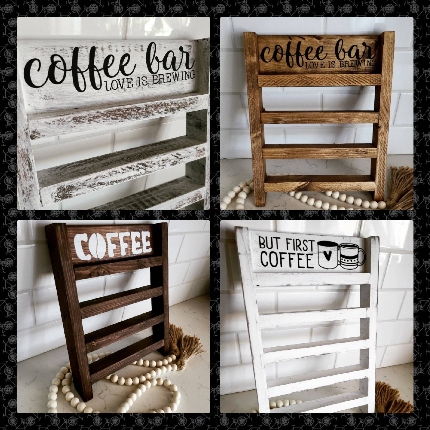 Kcup Holder Coffee Pod Rustic Ladder Kcup Ladder Farmhouse - Etsy Canada