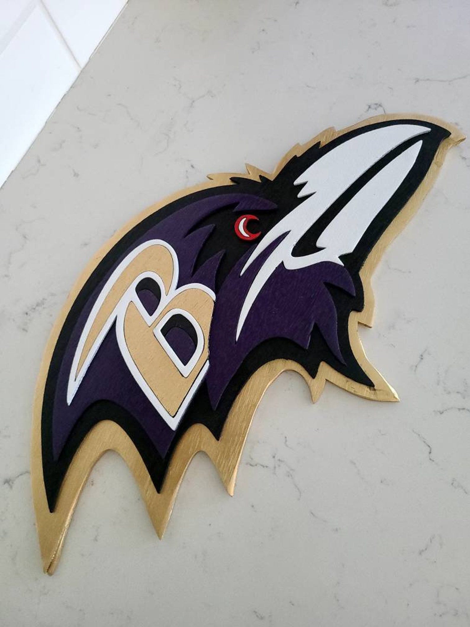 Baltimore Raven's Wood Sign 3D Football Sign Ravens - Etsy