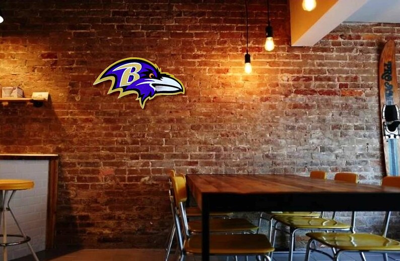 Baltimore Raven's Wood Sign 3D Football Sign Ravens - Etsy
