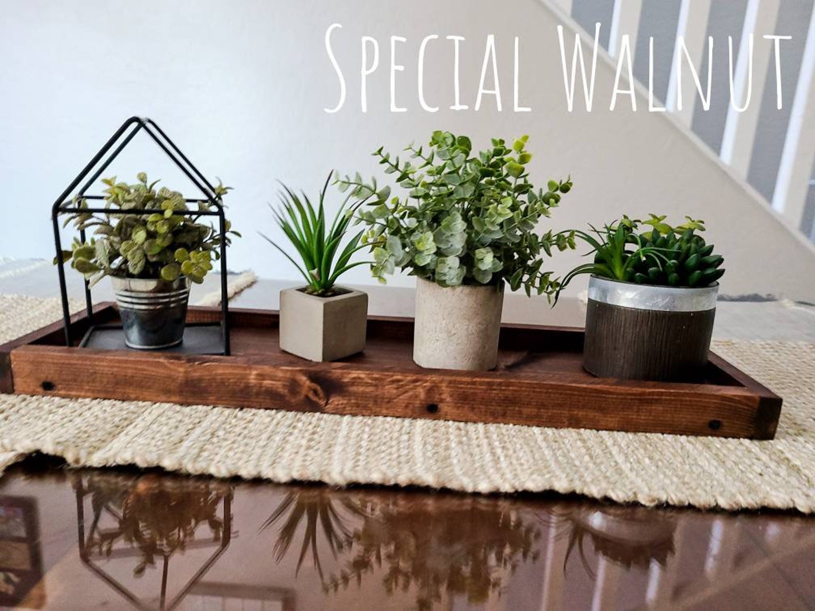 Rustic Long Wood Tray Centerpiece Serving Home Decor - Etsy