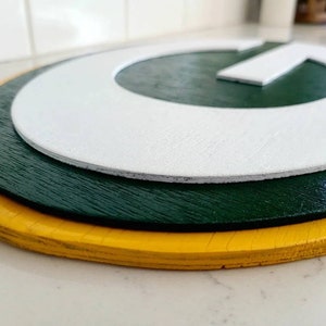 Green Bay Packers, Wood Sign, 3D, Sports, Birthday, NFL Team, Mancave ...