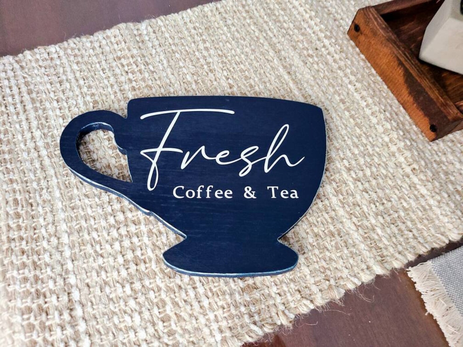 Coffee Sign Personalized Tea Cup Coffee Bar Tea Bar Decor - Etsy