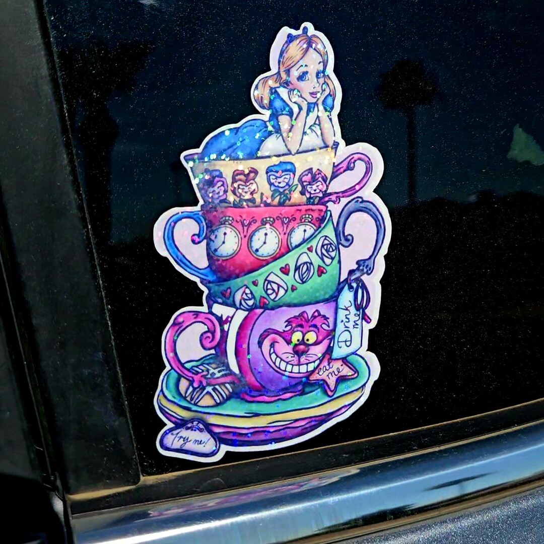 Alice in Wonderland Car Decals, Sticker, Waterproof Stickers, Tumbler ...