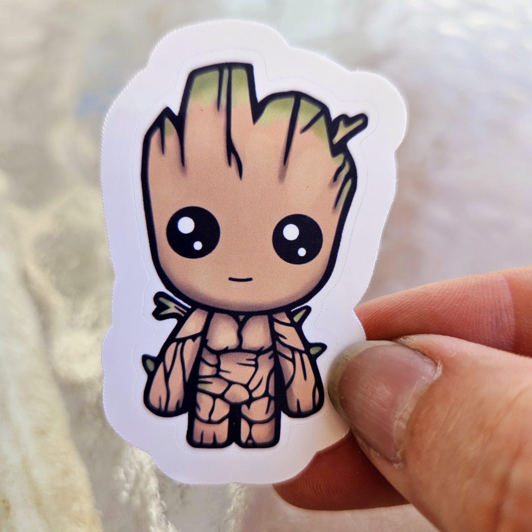 Baby Groot, Sticker, Waterproof Stickers, Tumbler Stickers, Car ...