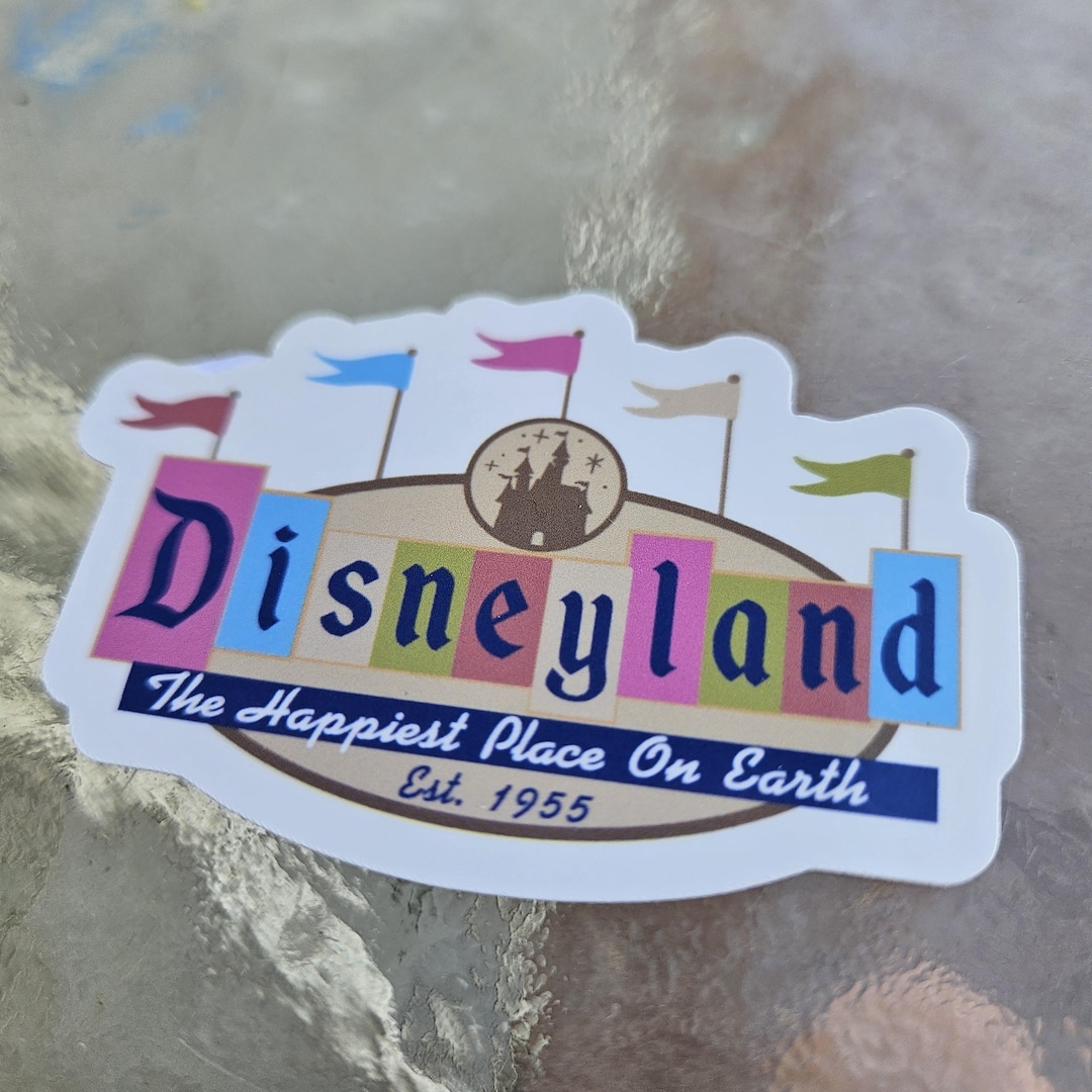Disney Stickers, Disneyland Sign, Theme Park Stickers Sparkle, Glitter ...