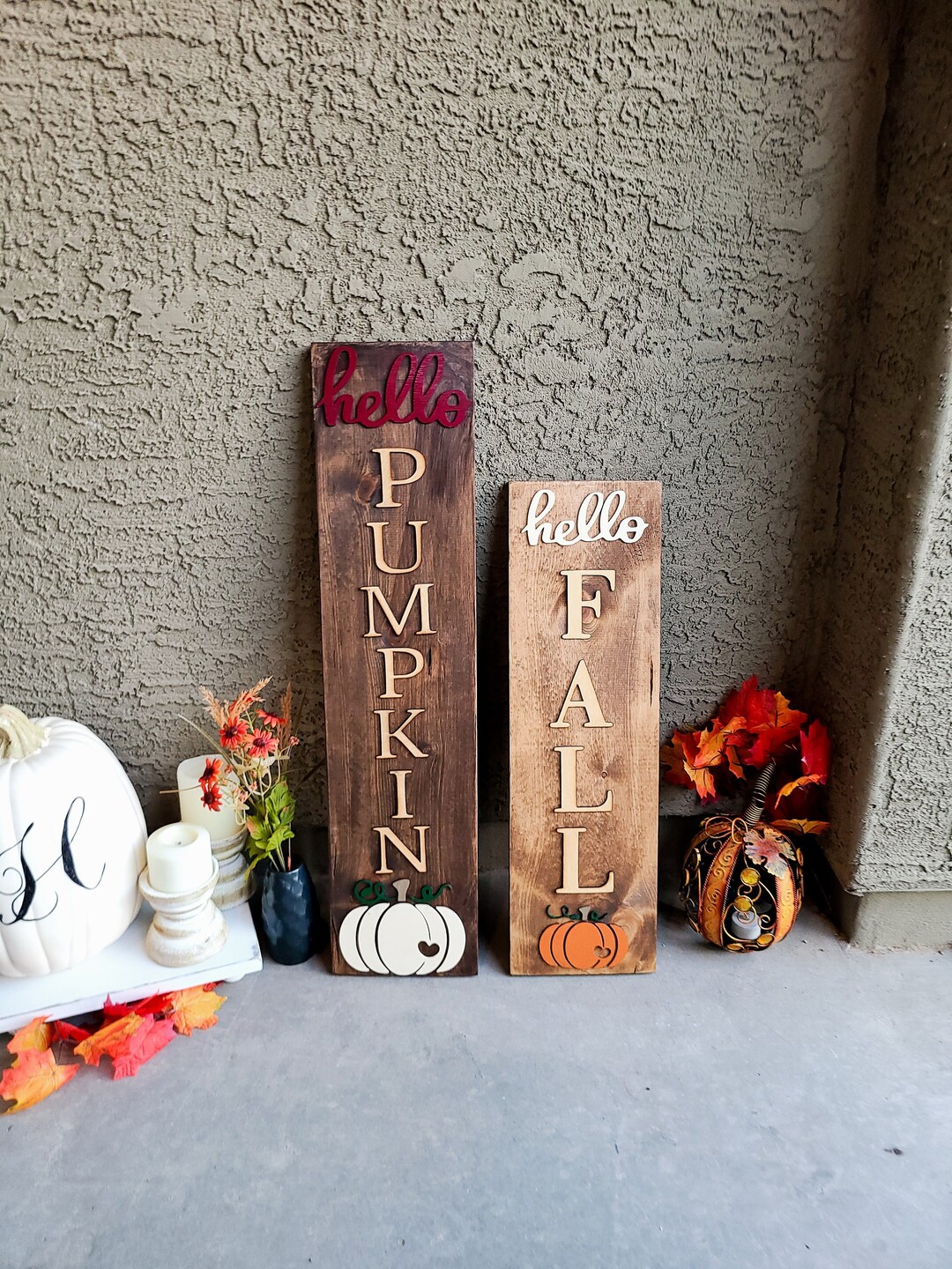 Fall Welcome Sign, Thanksgiving Porch Decor, Autumn, Halloween ...