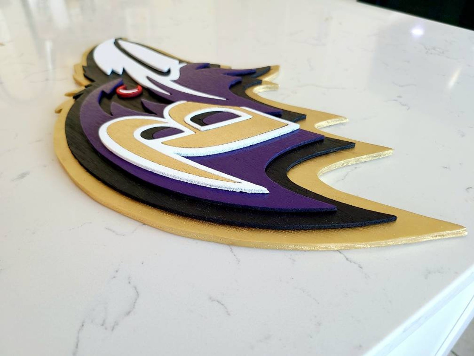 Baltimore Raven's Wood Sign 3D Football Sign Ravens - Etsy