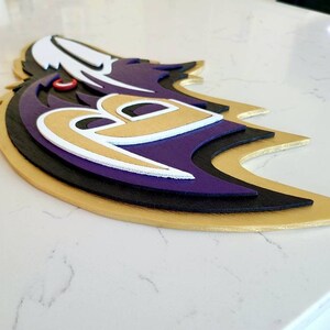 Baltimore Raven's, Wood Sign 3D, Football Sign, Ravens NFL, Mancave ...