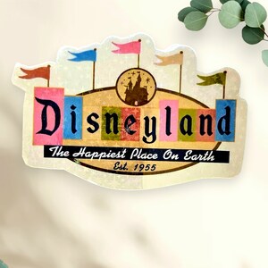 Disney Stickers, Disneyland Sign, Theme Park Stickers Sparkle, Glitter ...