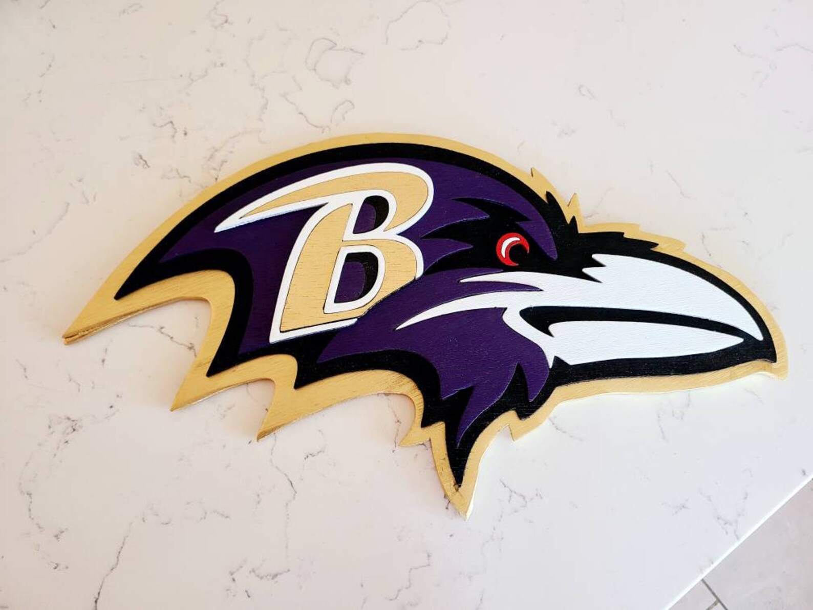Baltimore Raven's Wood Sign 3D Football Sign Ravens - Etsy
