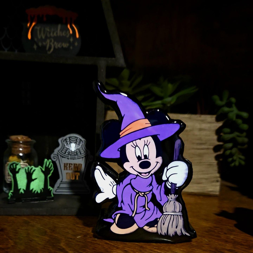 Disney Halloween Characters Tiered Tray Decor Disney Theme, Fall Shelf ...