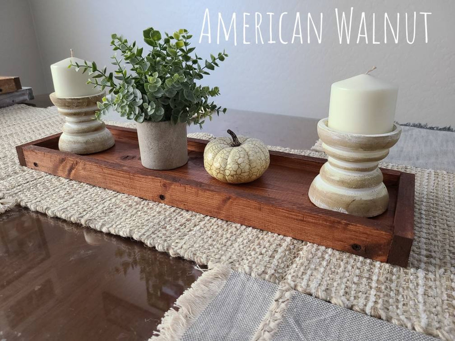 Rustic Long Wood Tray Centerpiece Serving Home Decor - Etsy