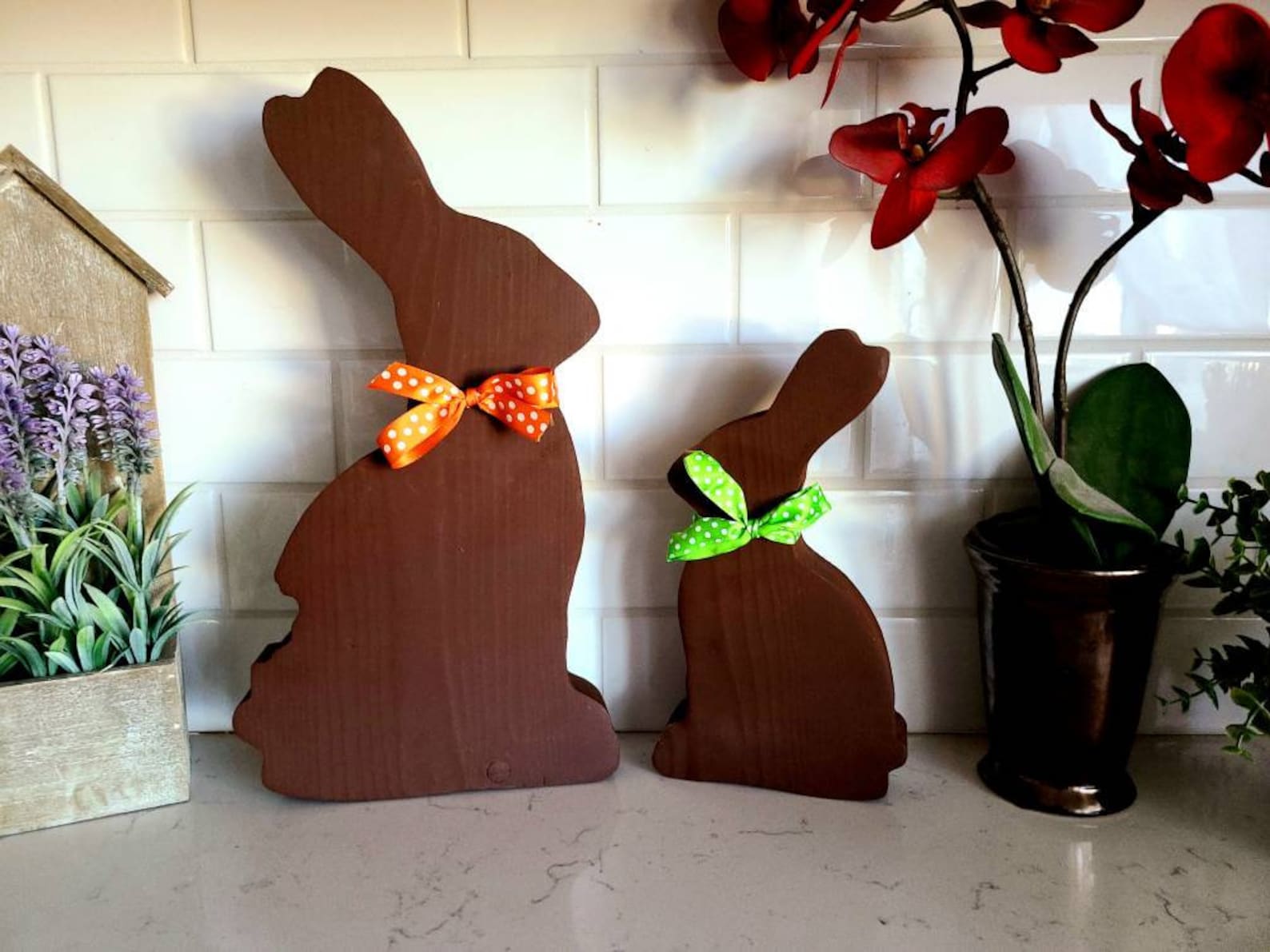 Easter Decorations Chocolate Bunny Easter Tier Tray Decor - Etsy