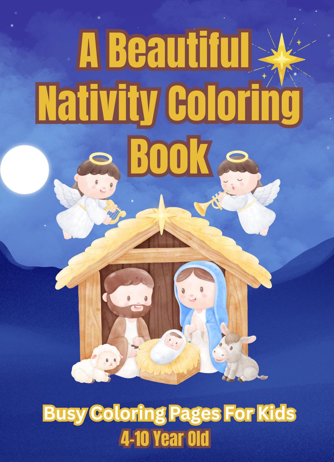 Nativity Coloring Book | 25 Pages, Kids Christmas Activity (PDF) - Etsy