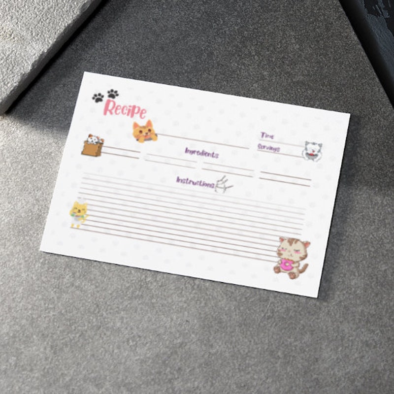 Cute Recipe Cards - Etsy