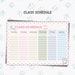 Cat Class Schedule School Printables Printable Class Schedule With Cats ...