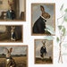 Anthropomorphic Rabbit Painting, Set of 5 Apprentice Bunny Wall Art ...
