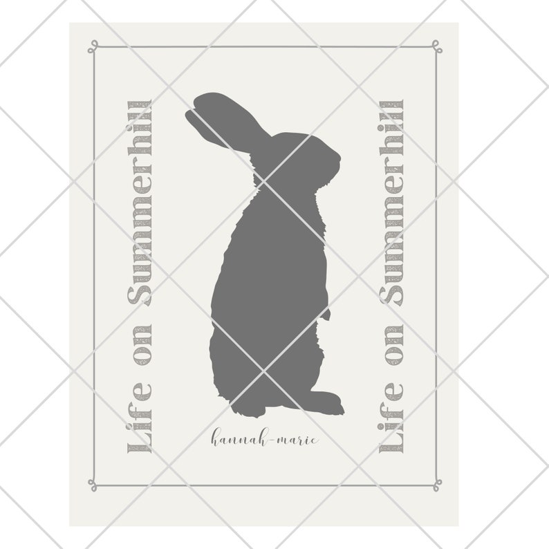 Custom Vintage Rabbit Wall Decor Set of 5 Bunny Silhouette - Etsy