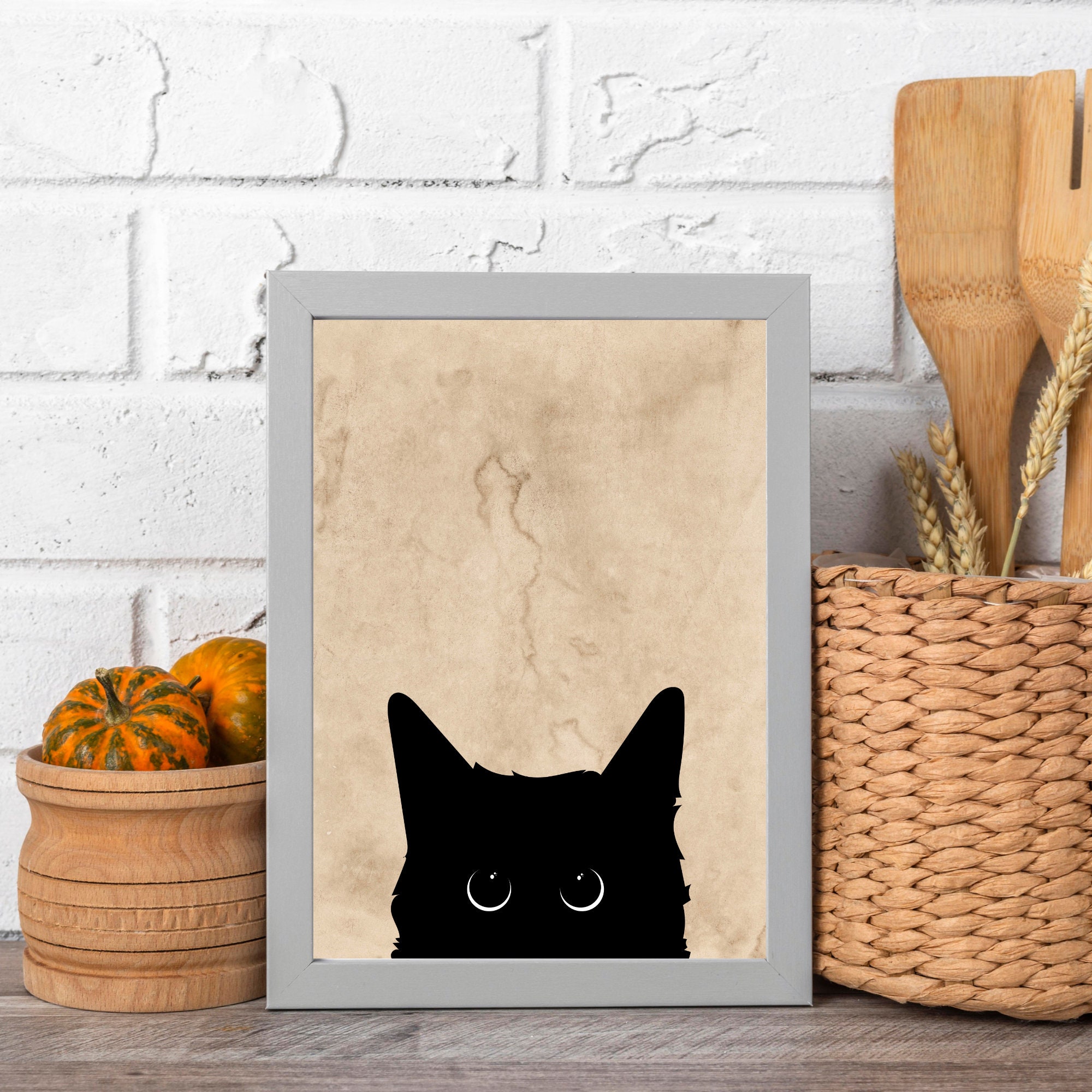 Black Cat Halloween Decor Printable Halloween Poster Witchy Vibes Home ...
