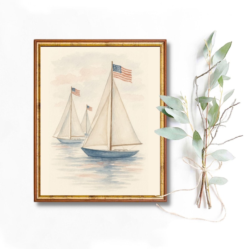 Sail Boat Coastal Prints - Etsy
