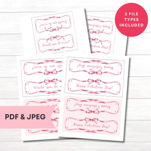 Valentine Treat Bag Topper Printable, Valentines Cookie DIY Tags, Would ...