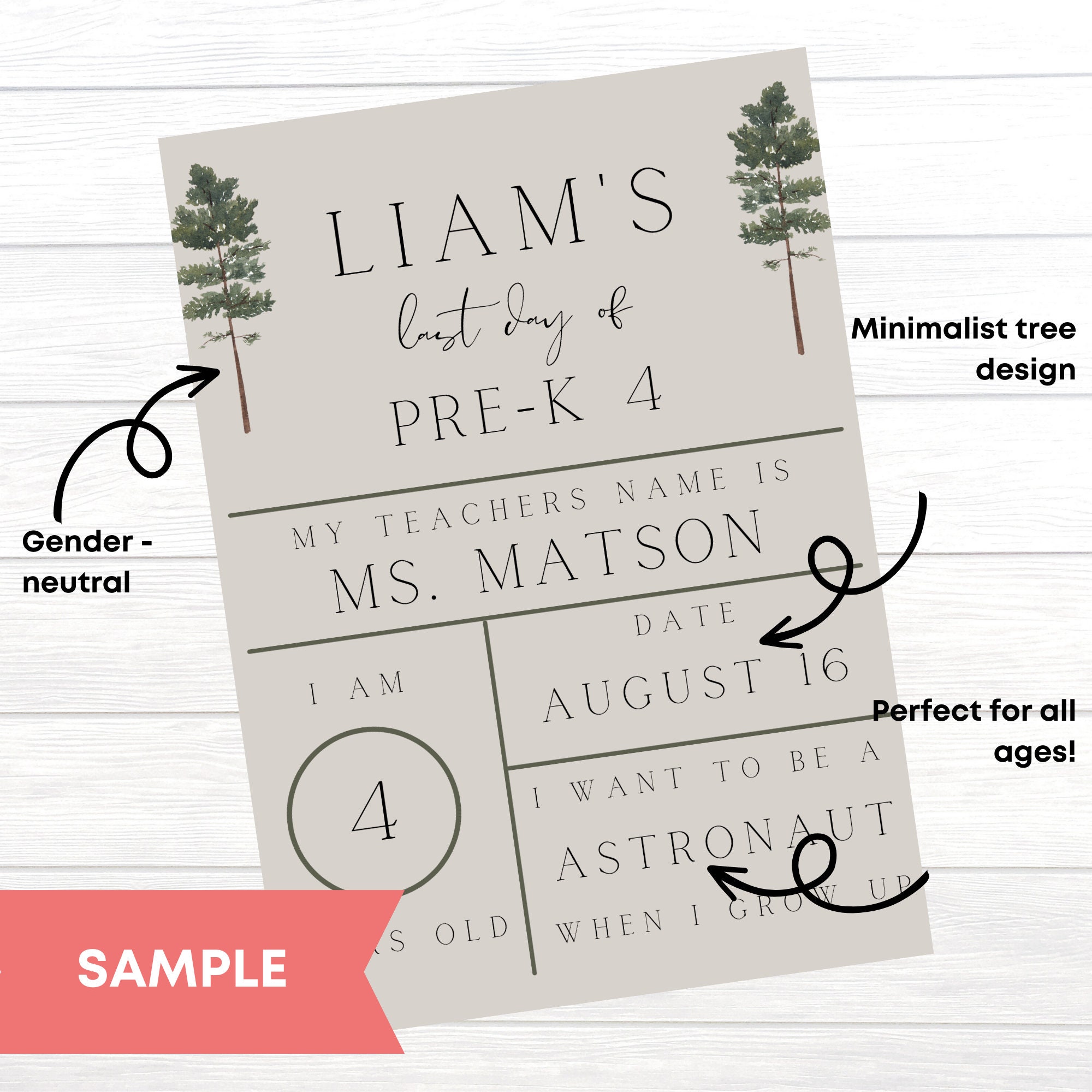 Last Day of School Printable Sign Customizable Student Photo Prop for ...