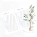Minimalist Floral Blue Line Art Printable Prayer List Christian Daily ...