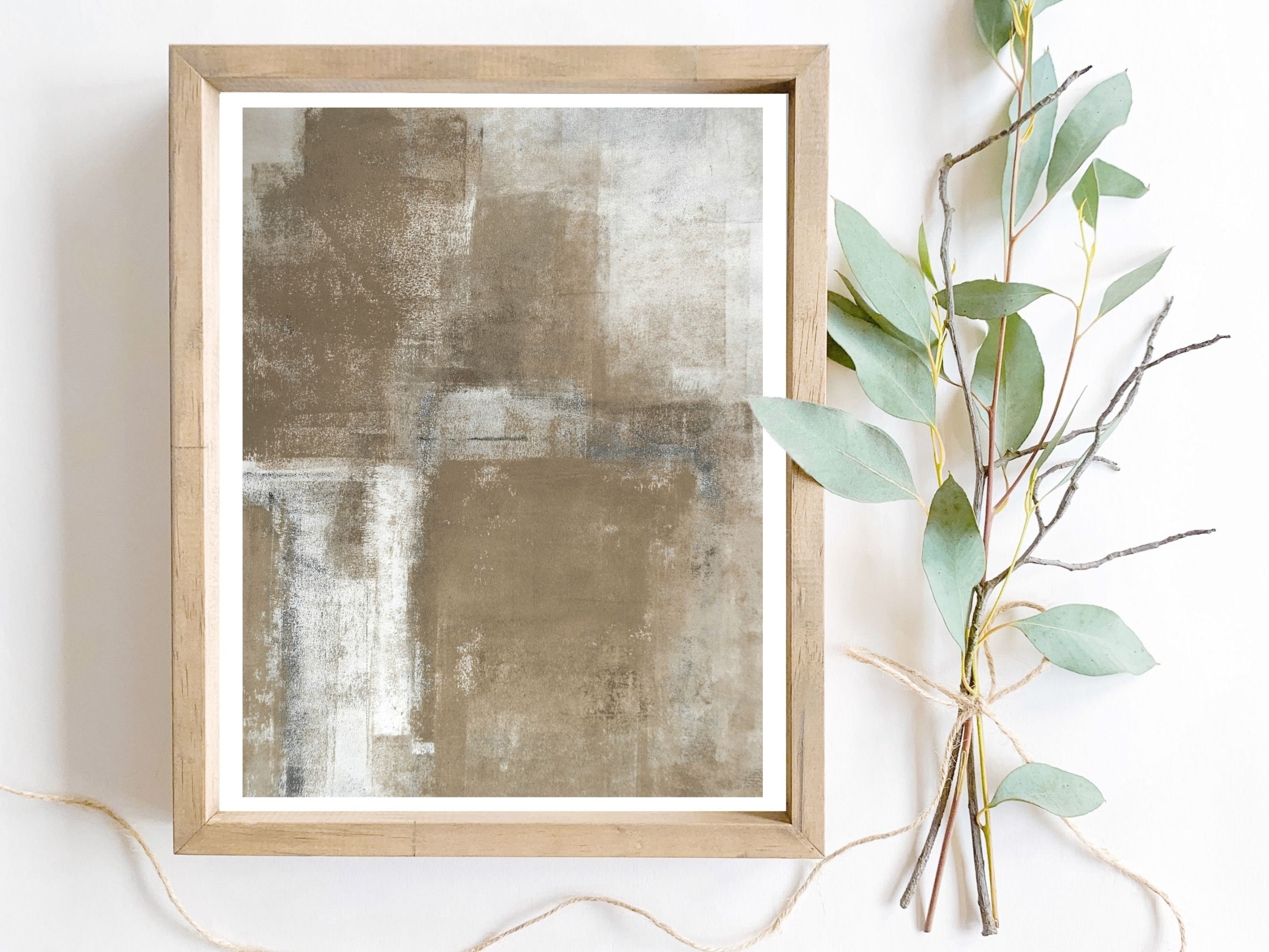 Neutral Abstract Painting Digital Download Printable Wall Art Calm ...