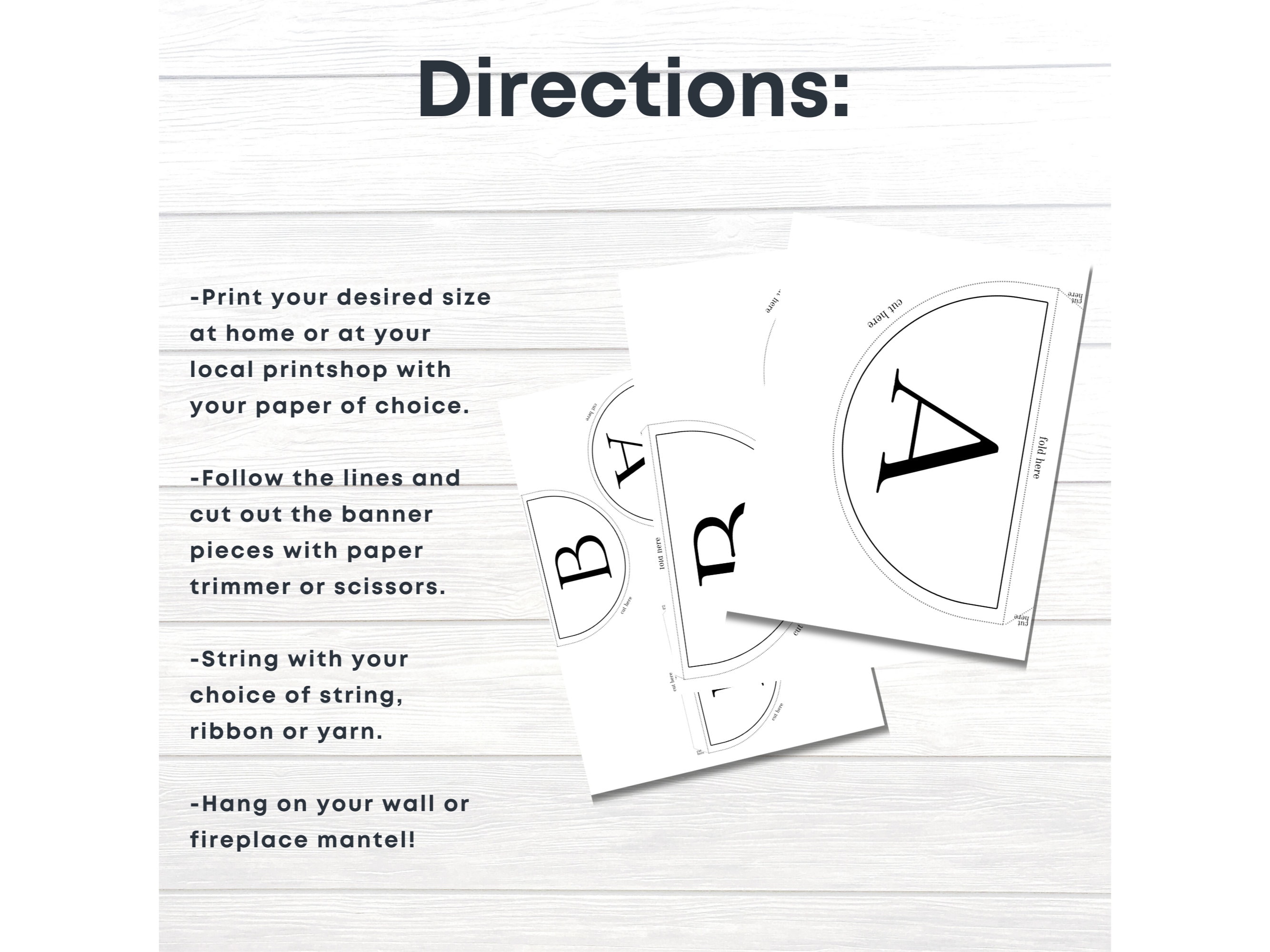 Cute Printable Banner Alphabet Letter Banner With Numbers Scallop ...