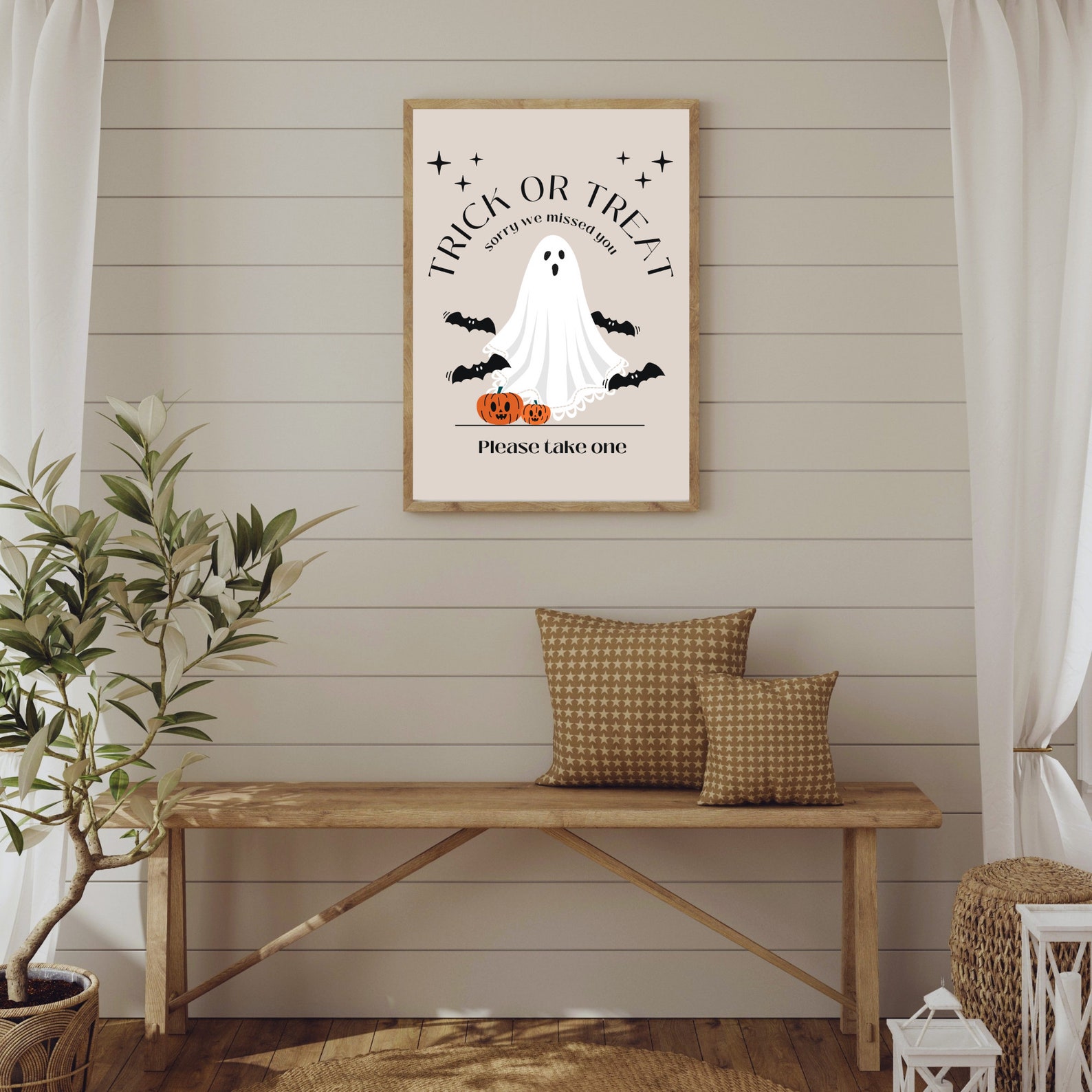 Trick or Treat Welcome Sign Printable Wall Art or Table Top Decor Take ...