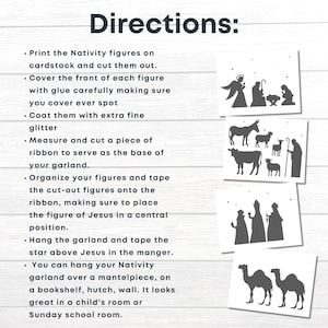 Nativity Garland Printable, Christmas Nativity Scene Banner, Holy ...