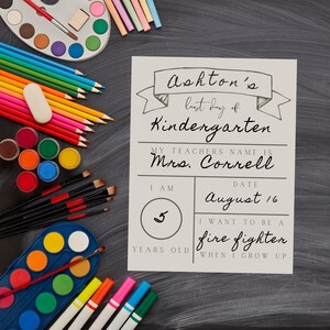 Student Last Day of School Sign Printable Gender Neutral End of School ...