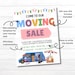 Editable Moving Sale Flyer Template | Neighborhood Yard Sale Sign ...