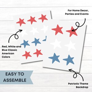 DIY Patriotic Garland Printable | 4th of July Banner Decor | Retro ...