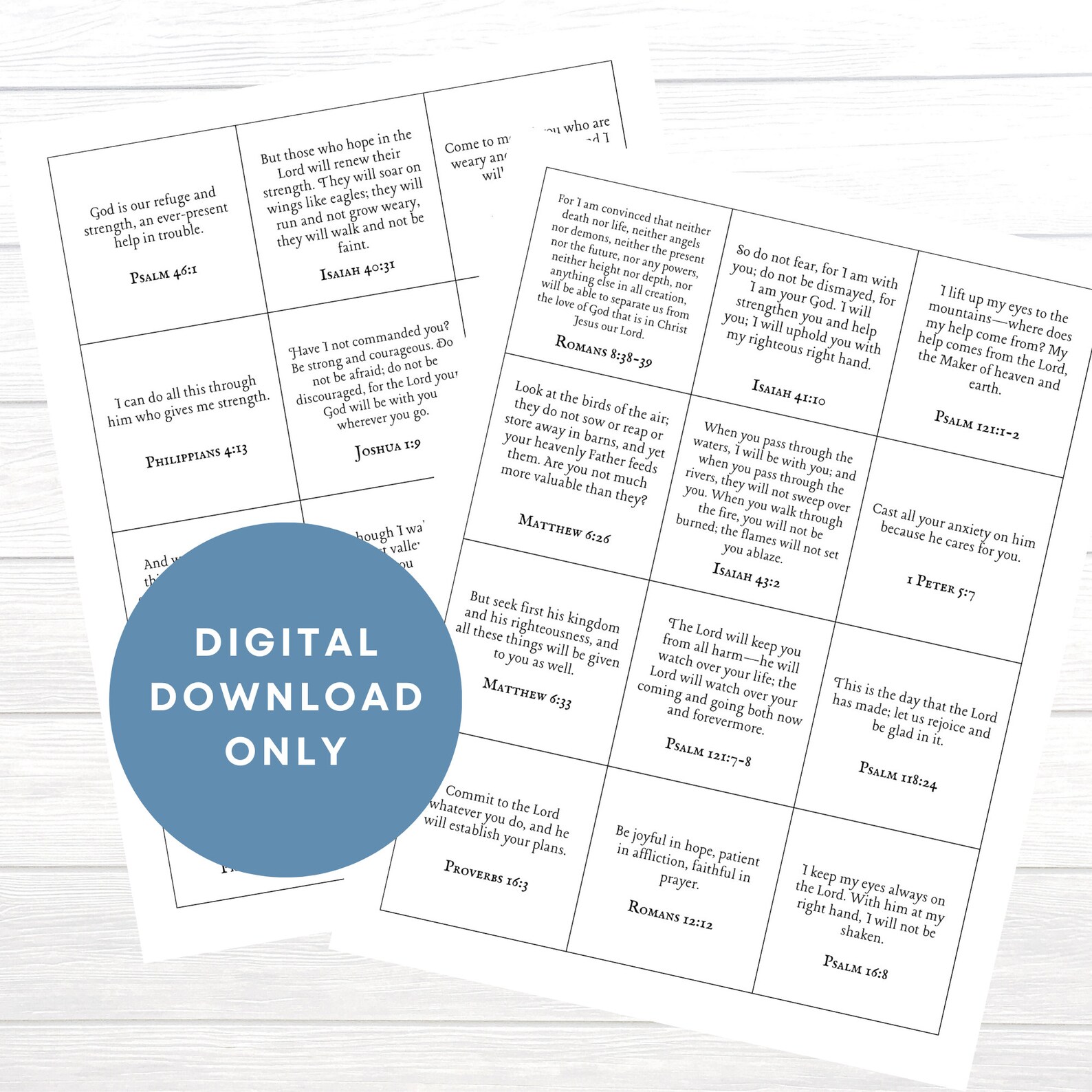 Encouraging Bible Verse Printable | 70 Inspirational Passage Cards ...