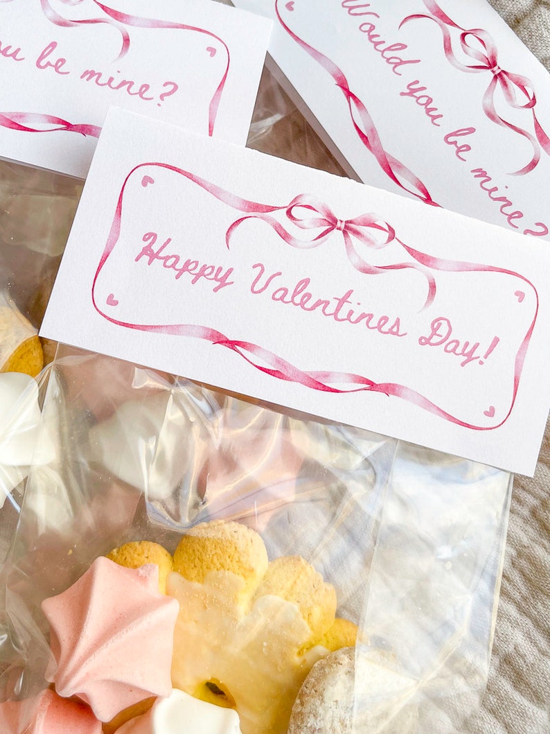 Valentine Treat Bag Topper Printable, Valentines Cookie DIY Tags, Would ...
