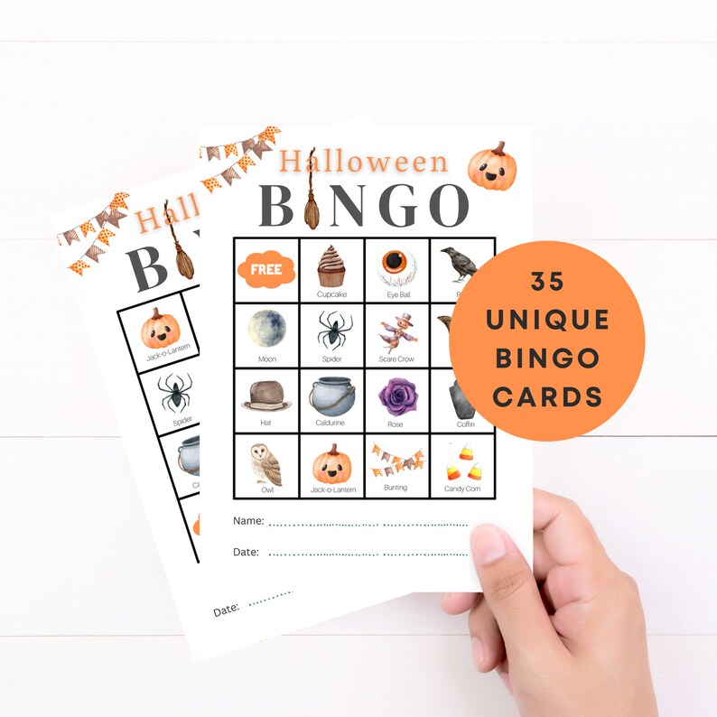 Halloween Bingo Printable | Halloween Bingo Cards Game | All Saints ...