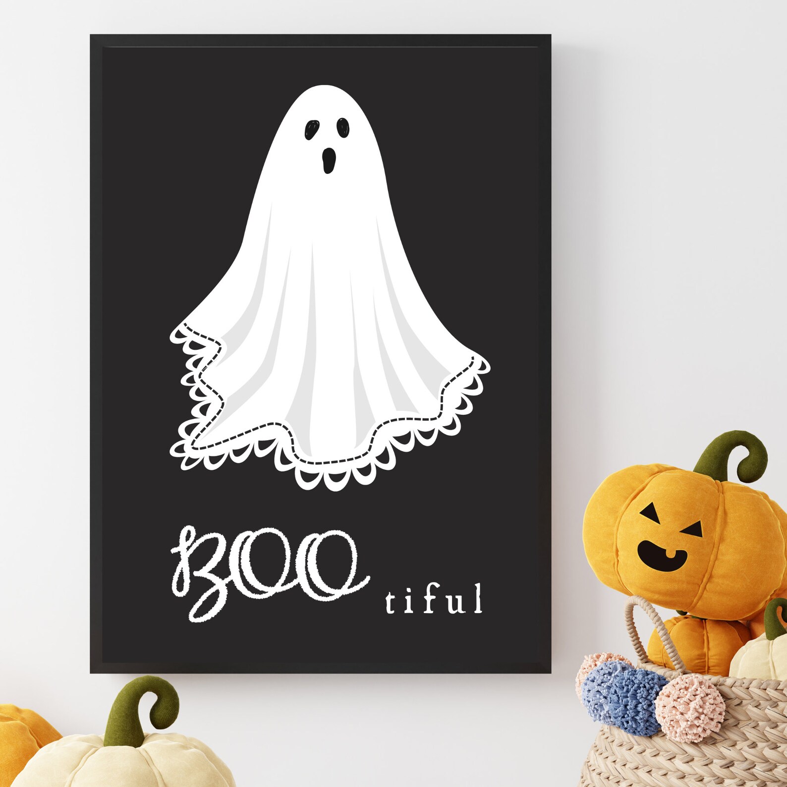 Bootiful Cute Halloween Ghost Printable Decor Instant Digital - Etsy