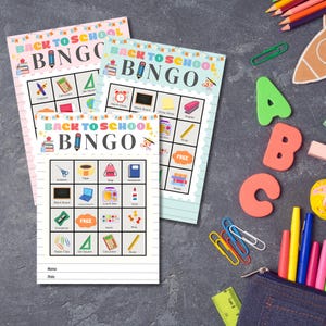 Back to School Bingo Game Printable | First Day of School Activity ...