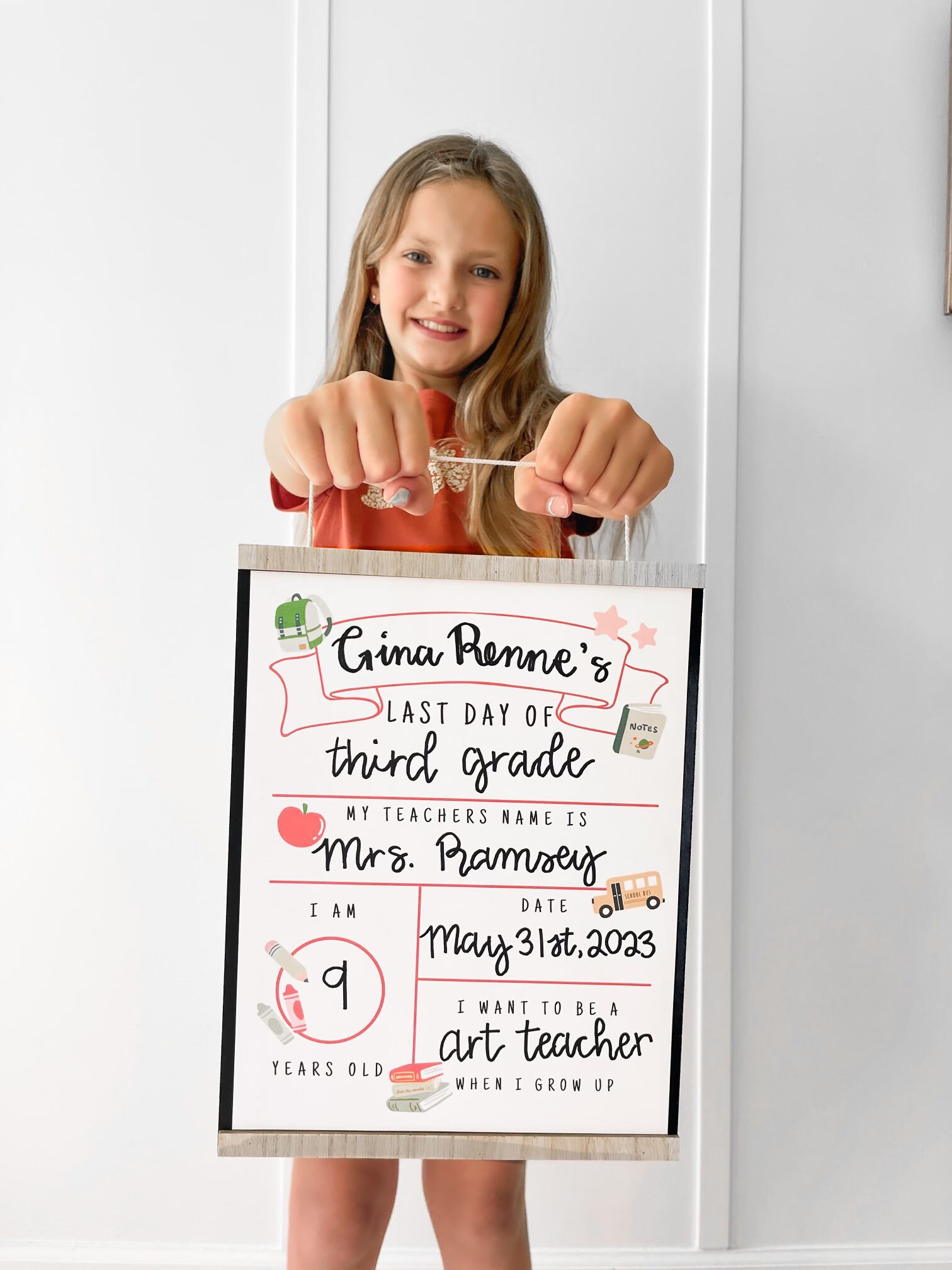First and Last Day of School Customizable Signs Editable Back to School ...