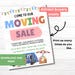 Editable Moving Sale Flyer Template | Neighborhood Yard Sale Sign ...