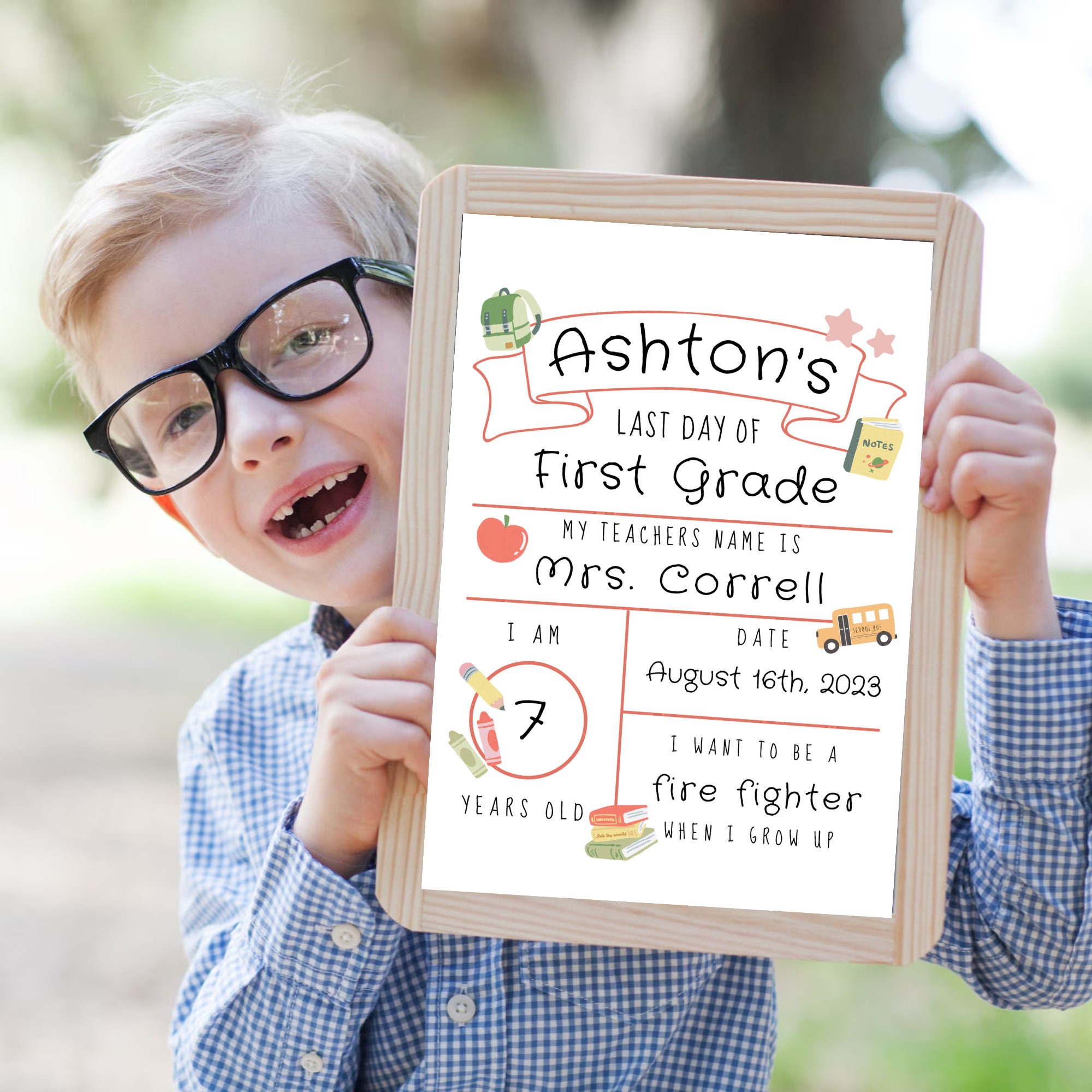 Last Day of School Printable Sign Neutral End of School Kids Sign ...