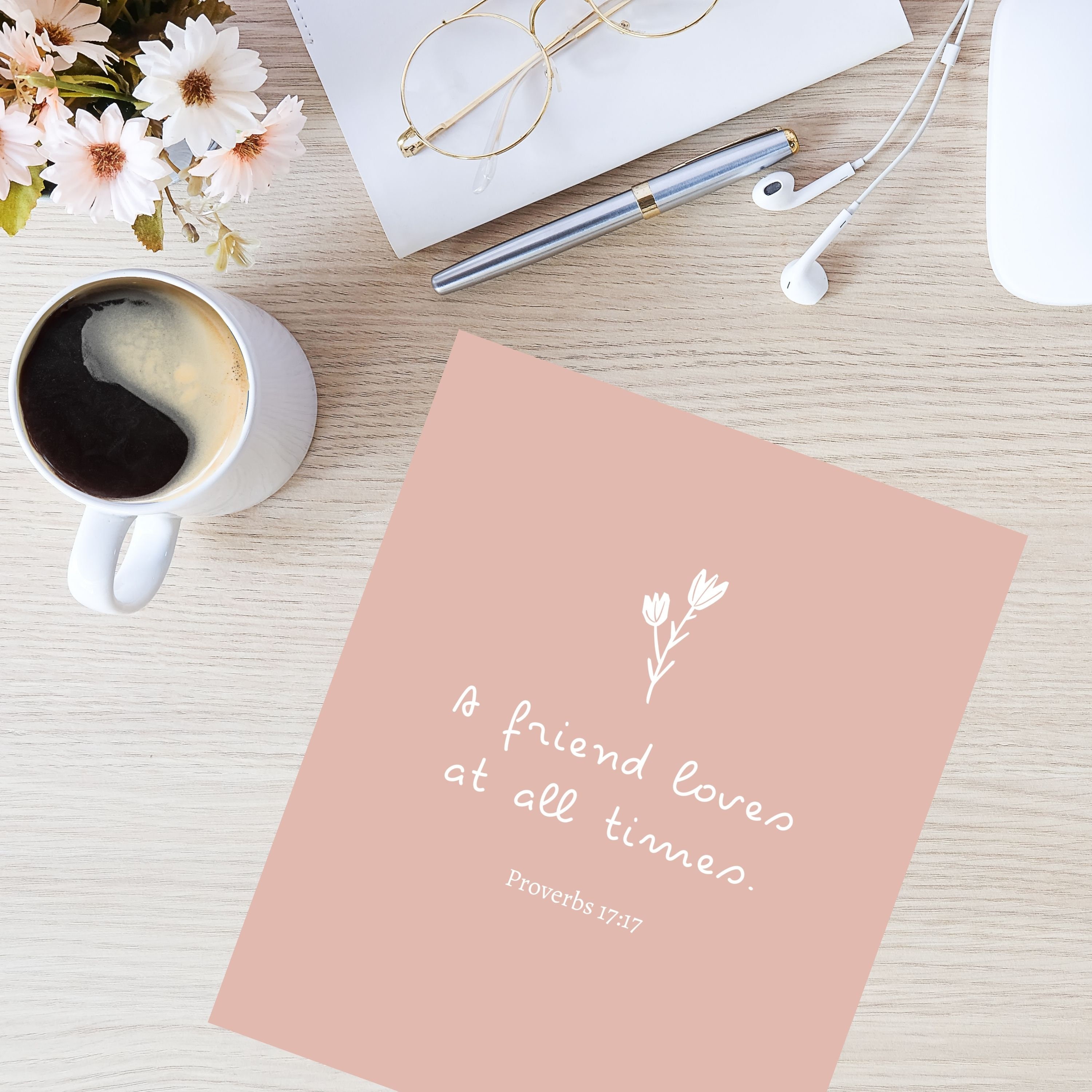 PROVERBS 17:17 A Friend Loves at All Times Home Wall Decor Printable ...