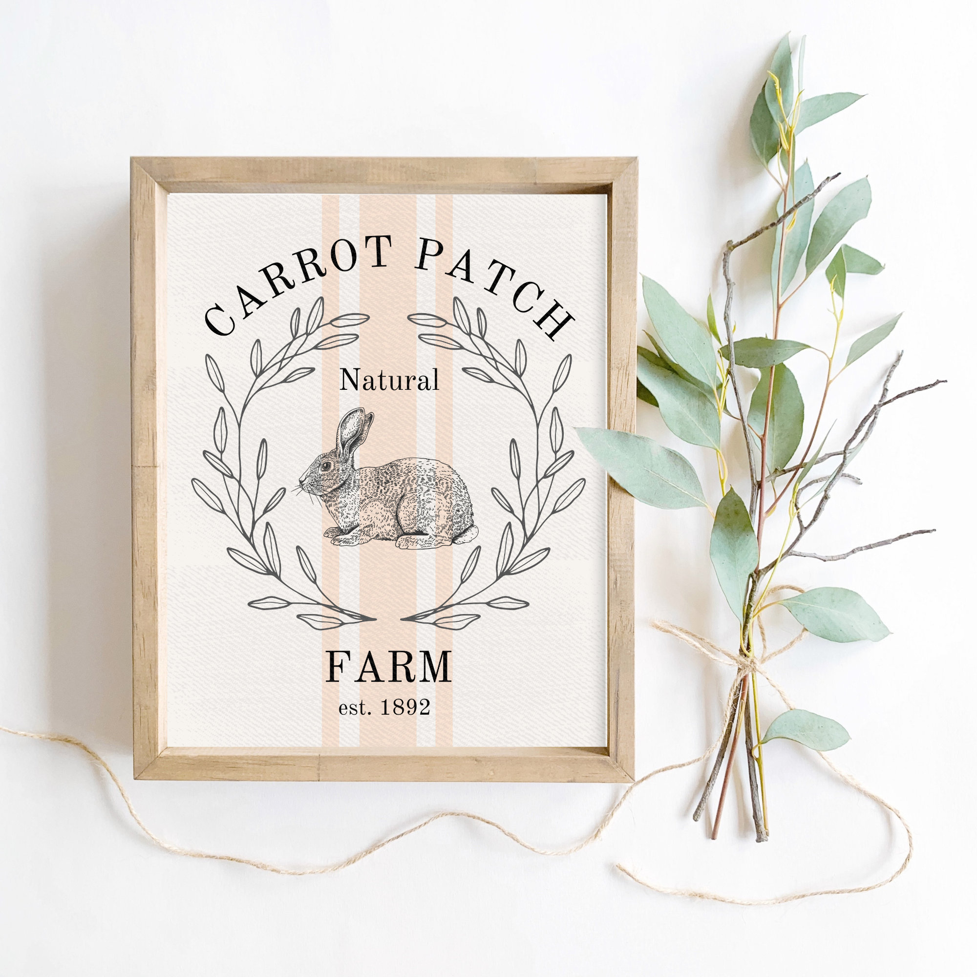 Carrot Patch Farmhouse Printable Wall Art Digital Download Rabbit Grain ...
